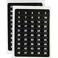 100 Number Stickers Labels 1 to 100 Black Self Adhesive Numbered Sticky ...