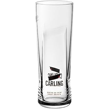 Carling Pint Lager Glass 20oz (57Cl) CE - Set of 2 Glasses: Amazon.co ...