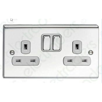 Deta S1298 Slimline Twin 13 Amp Switch Socket with 2 x High Power USB ...