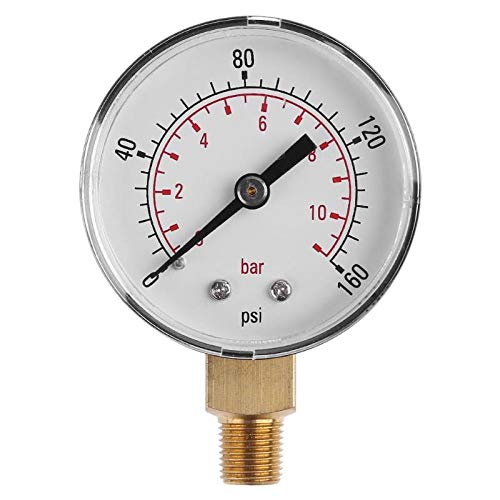 Buy LDCRE 1/8Inch NPT 2Inch Face Side 0-160psi 0-11bar Pressure Gauge ...