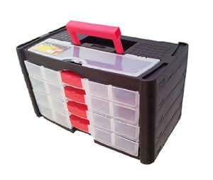 Large Adjustable Fishing Tackle Box Craft/Hobby/Tool Organiser Case (21 ...