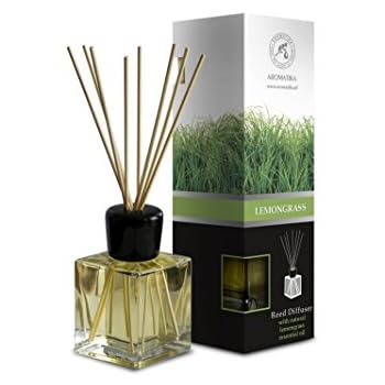 Lemongrass Reed Diffuser w/Natural Essential Oil 100ml - Scented Reed ...