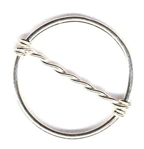 Sterling silver Scarf Ring for Silk Scarf: OB: Amazon.co.uk: Jewellery