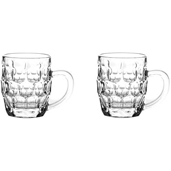 Traditional Glass Pint Tankards CE - Set of 2 | Also known as Dimpled ...