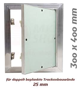 Revisionsklappe GK-Einlage 300 x 400 mm Gipskarton 25 mm doppelt ...