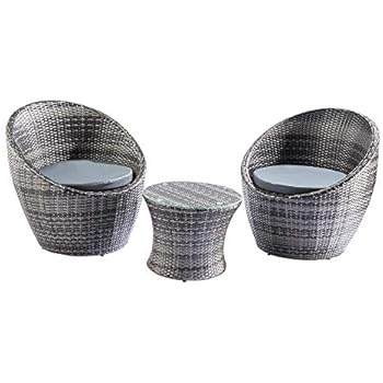 Outsunny Conservatory Patio Outdoor Garden Rattan Furniture Vase Chair ...