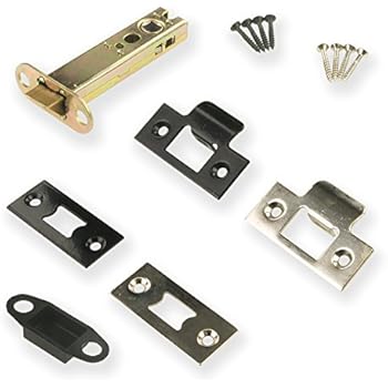 4" Heavy Duty Bolt Through Tubular Latch 100mm EB/SSS (2 Faceplates ...