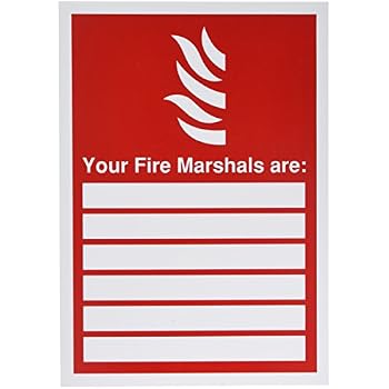 First Aiders Are Fire Marshals Are Sign - A5 1mm Rigid Plastic - First ...