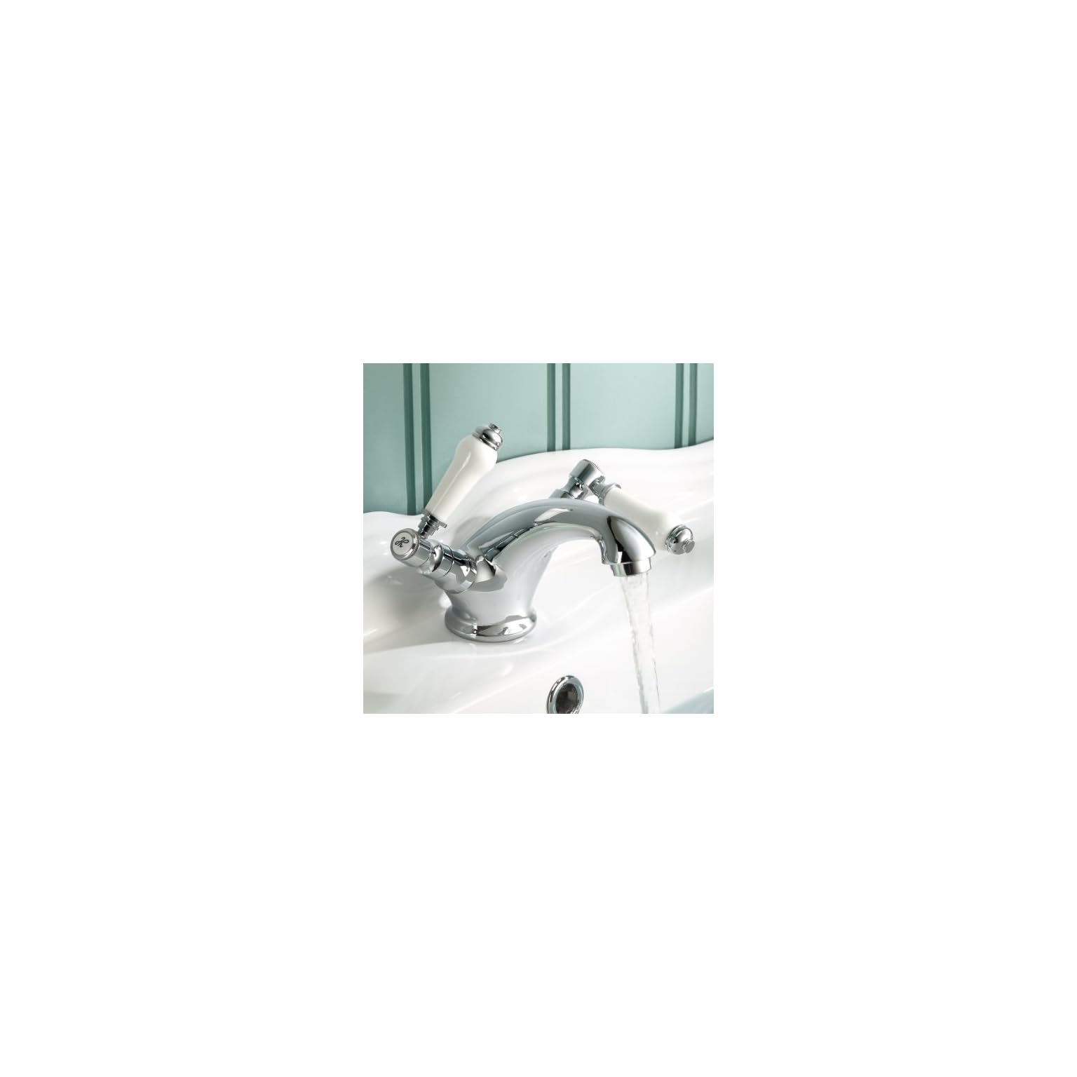iBathUK | Traditional Chrome Bathroom Vintage Mixer Tap – Regal Taps – Pome