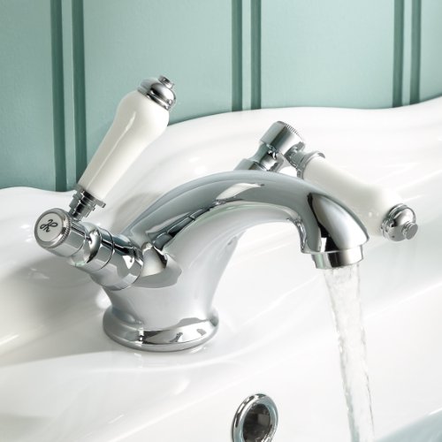iBathUK | Traditional Chrome Bathroom Vintage Mixer Tap – Regal Taps – Pome