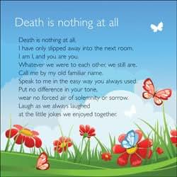 Death is nothing at all - Greetings Cards X6 Pack: Amazon.co.uk: Office ...