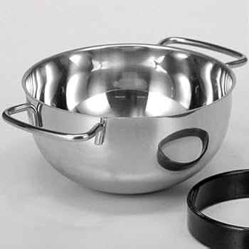 APS Wasserbadschüssel/Schmelzschüssel 1,5 Liter aus Edelstahl, Ø18cm ...