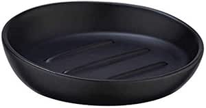 Wenko Badi Soap Dish Ceramic Diameter 11.5 x 3 cm, Black, 11, 5 x 3 x ...