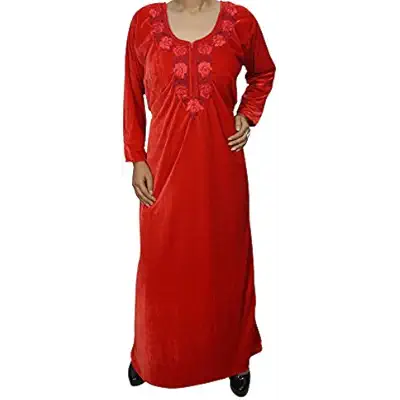 Women Comfortable Nightwear Nighties : Ladies Fleece Nightwear ...