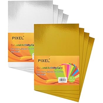 5 sheets of A5 silver mirror Board Card. PP65: Amazon.co.uk: Office ...