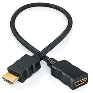 0.5m HDMI Cable Extension, HDMI Male to Female Cable: Amazon.co.uk ...