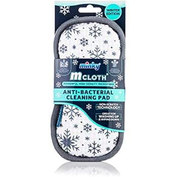 'Minky' M Cloth Anti-Bacterial Cleaning Pad 3 Pack - Grey, Pink, Green ...