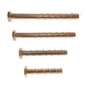 10 x 150mm M10 Concrete Self Tapping Anchor, Bolt / Screw, with a hex ...