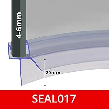 Pre Curved Shower Screen Door Seal | Fits 4, 5 or 6mm Glass | Seals ...
