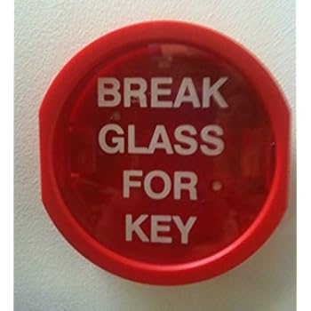 Break Glass Key Box with Hammer & Chain - Indoor / Outdoor Keybox with ...