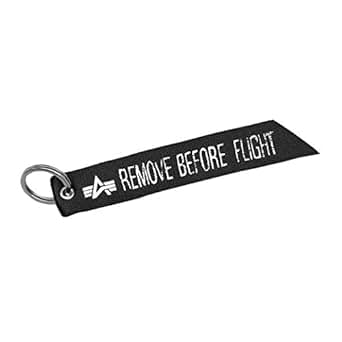Alpha Industries RBF Key Ring Hang Tag Schlüsselanhänger, Color:black ...