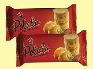 PRAN POTATA Spicy Flavoured Biscuits 4 Packs of 100 Grams Each: Amazon ...