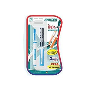Hauser INX HD Fountain Pen With 3 Cartridges Free (Pack of 6 Pen ...