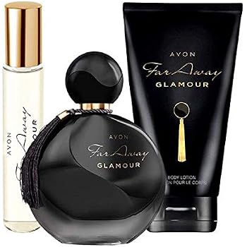 Avon Far Away Glamour Set consists of 50ml EDP, 10ml EDP and 150ml Body ...