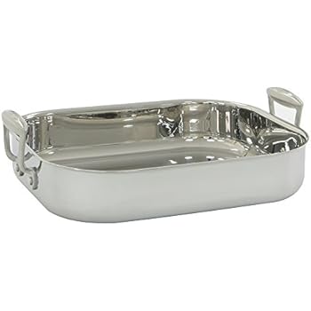 Le Creuset 3-Ply Stainless Steel Rectangular Roaster, 35 cm: Amazon.co ...