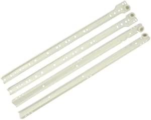 450mm White Bottom Fix Steel Drawer Runner : Amazon.co.uk: Home & Kitchen