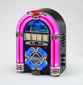 Mini Jukebox with CD Player, USB Socket and 7 colour: Amazon.co.uk ...
