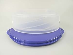 TUPPERWARE Plateau Duplex Boîte de conservation pour tarte bleu pourpre ...