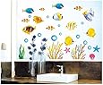 DecoBay Fish Bathroom Stickers/Children's Room Wall Stickers - Adhesive Removable Wall Stickers ...