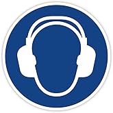 Aufkleber Gebotszeichen „Maske benutzen“ Folie nach ISO 7010 Blau M016 ...