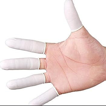 JZK 360 x Large size rubber latex finger cots waterproof finger nail ...