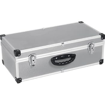 Varo Silver 80 CD Aluminium Storage Flight Case Tool Box Carry Case ...