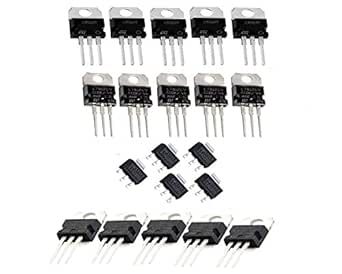 AdraXx Unique Combo of Voltage Regulators LM7812, LM7805 and LM317 with ...