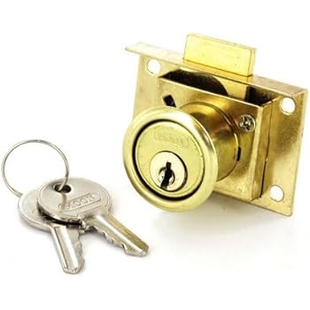 Draw Drawer Lock Locks Brass Key Keys Fittings: Amazon.co.uk: DIY & Tools