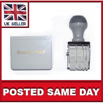 Date Stamp Rubber Date Stamp Office Date Stamper Adjustable Day/Month ...