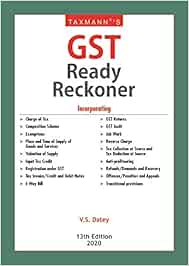 Buy Taxmann's GST Ready Reckoner (13th Edition 2020) Book Online at Low ...