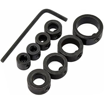 8Pcs DRILL BIT DEPTH STOP COLLAR SET FOR WOOD BRAD POINT 3-16mm With ...