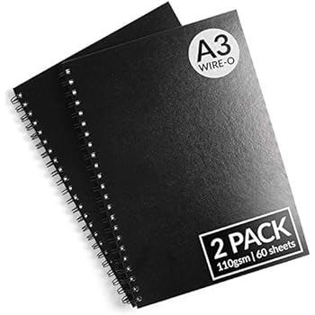 ArtWay Studio - Spiral Bound A3 Sketch book - Portrait - 96 Pages (48 Leaves) of 170gsm ...