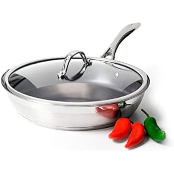 Meyer Stainless Steel 28 cm Frying Pan - Silver: Amazon.co.uk: Kitchen ...