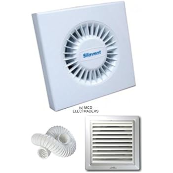 Silavent SDF100PB 100mm 4" Pull Cord Bathroom Extractor Ceiling Wall ...