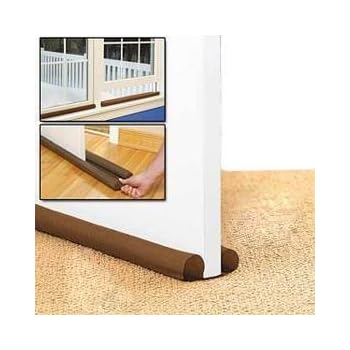 2 Pack Double Sided Twin Draft Guard Draught Excluder for Doors ...