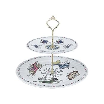 Alice In Wonderland Cake Stand 2 Tier: Amazon.co.uk: Kitchen & Home