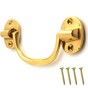 Brass Swing Pull Handle - Solid Brass Drop Bar Drawer Pull: Amazon.co ...