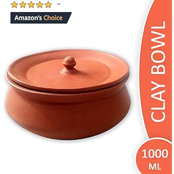 Organic Clay Crafts Clay Handi for Cooking/Clay Handi/MItti Handi/Curd ...