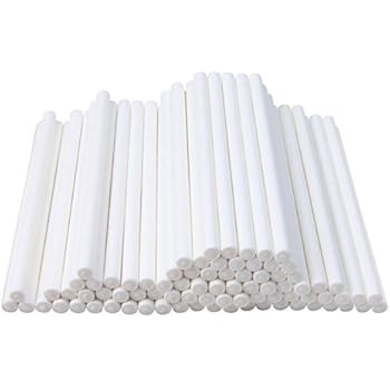 100 150mm (6") White Plastic Lollipop Sticks - Packed by the ...