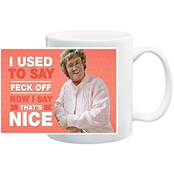 Mrs Browns Boys Mug, I Used To Say Feck Off: Amazon.co.uk: Kitchen & Home